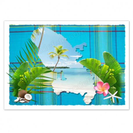 Set de table madras bleu martinique antilles, sets de table madras